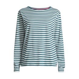 Salzhaut Shirt 'Neferten' Damen Gr&ouml;&szlig;e L t&uuml;rkis / offwhite