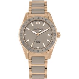 Jacques Lemans Uhr Damen Gr&ouml;&szlig;e One Size dunkelbeige / gold