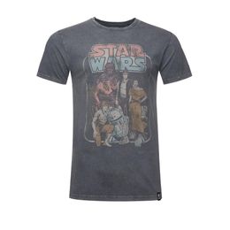 Recovered T-Shirt 'Star Wars Return Of The Jedi Group' Herren Gr&ouml;&szlig;e S anthrazit