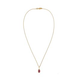 Elli Premium Kette Damen Gr&ouml;&szlig;e 42 gold / rubinrot