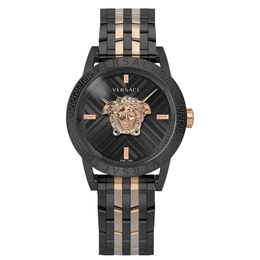 Versace Analoguhr Herren Gr&ouml;&szlig;e One Size rosegold / schwarz