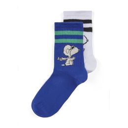Codello Socken 'Peanuts' Damen Gr&ouml;&szlig;e 36/41 blau / gr&uuml;n / schwarz / wei&szlig;