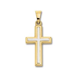 ONE ELEMENT Anh&auml;nger 'Kreuz' Damen Gr&ouml;&szlig;e One Size gold / silber