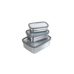 Wenko Lunchbox Herren Gr&ouml;&szlig;e B: 13.5cm x H: 4cm x T: 9.5cm silber / transparent