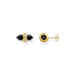 Thomas Sabo Ohrringe Damen Gr&ouml;&szlig;e One Size gold / schwarz / transparent