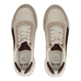 Ara Damen Sneaker "Ara Sneaker Leder", Gr. 42beige, mocha, Leder, Schuhe