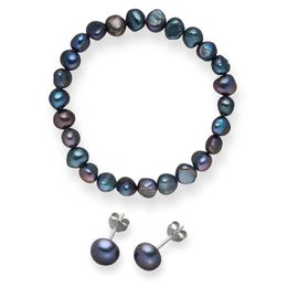 Valero Pearls Schmuckset Damen Gr&ouml;&szlig;e One Size enzian / silber