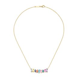 Giorgio Martello Milano Collier Damen Gr&ouml;&szlig;e 45 blau / gold / gr&uuml;n / pink