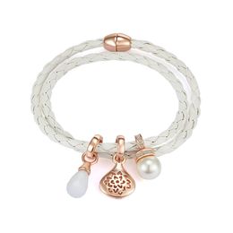 Lulu & Jane Lulu & Jane Armband Damen Gr&ouml;&szlig;e One Size rosegold / wei&szlig; / perlwei&szlig;
