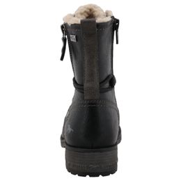 Mustang Shoes Damen Winterstiefel "Concetta", Gr. 37, schwarz, Lederimitat, Basic, Schuhe, Stiefel, Schn&uuml;rstiefel mit TEX-Membran
