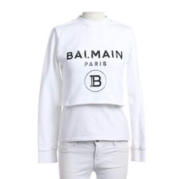 Balmain Sweatshirt / Sweatjacke Damen Gr&ouml;&szlig;e XS wei&szlig;