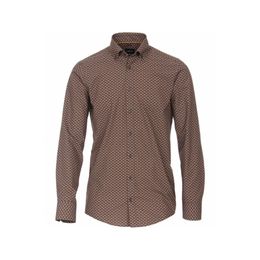 Venti Hemd Herren Gr&ouml;&szlig;e S/M beige / navy / dunkelbraun
