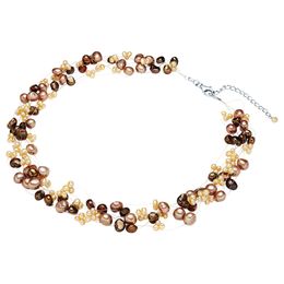 Valero Pearls Kette mit S&uuml;&szlig;wasser-Zuchtperlen Damen Gr&ouml;&szlig;e One Size beige / braun