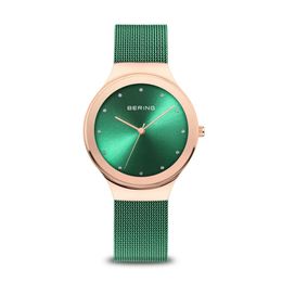 Bering Uhr 'Classic' Damen Gr&ouml;&szlig;e One Size gold / smaragd