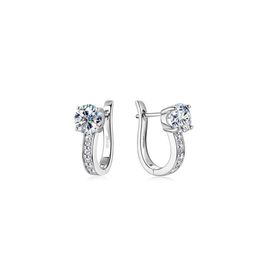 Rougemont Jewellery Ohrringe 'Funkelnde Moissanit Creolen Ohrringe 6,5 mm 1,0ct' Damen Gr&ouml;&szlig;e One Size silber