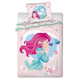 Faro Tekstylia Bettw&auml;sche 'Kleine Meerjungfrau' Herren Gr&ouml;&szlig;e one size azur / aqua / fuchsia / pastellpink
