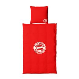 FC Bayern M&uuml;nchen Fc Bayern M&uuml;nchen Bettbezug Herren Gr&ouml;&szlig;e one size rot / wei&szlig;