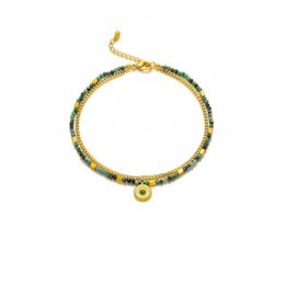 Nemomatheo Armband 'Flor Verde' Damen Gr&ouml;&szlig;e 18/23 cm jade