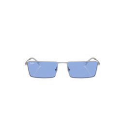 Ray-Ban Sonnenbrille Herren Gr&ouml;&szlig;e 56 silbergrau