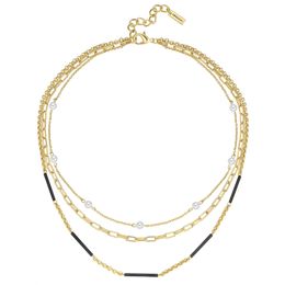 Yokoamii Kette Damen Gr&ouml;&szlig;e One Size gold / schwarz / perlwei&szlig;