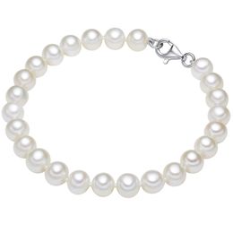 Valero Pearls Armband Damen Gr&ouml;&szlig;e 21 silber / perlwei&szlig;