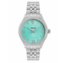 Versace Uhr Damen Gr&ouml;&szlig;e One Size t&uuml;rkis / silber