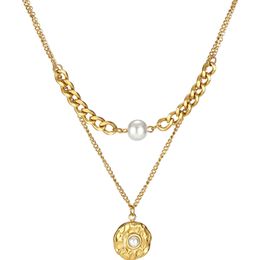 Firetti Kette Damen Gr&ouml;&szlig;e One Size gold / perlwei&szlig;