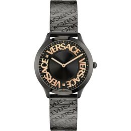 Versace Analoguhr 'Logo Halo' Damen Gr&ouml;&szlig;e One Size schwarz