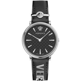 Versace Analoguhr 'V-Circle' Damen Gr&ouml;&szlig;e One Size schwarz / silber