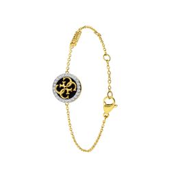 Guess Armband 'Life in 4G' Damen Gr&ouml;&szlig;e 21 gold / schwarz / transparent