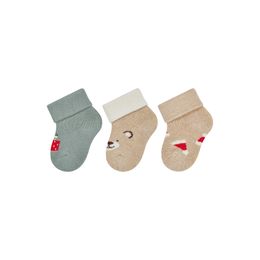Sterntaler Socken M&auml;dchen Gr&ouml;&szlig;e 19/32 beige / gr&uuml;n / rot / schwarz / naturwei&szlig;