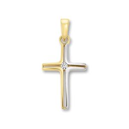 ONE ELEMENT Anh&auml;nger 'Kreuz' Damen Gr&ouml;&szlig;e One Size gold / silber