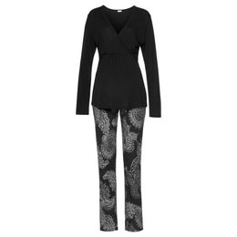 Vivance Pyjama Damen Gr&ouml;&szlig;e M dunkelblau / wei&szlig; Winterkleid