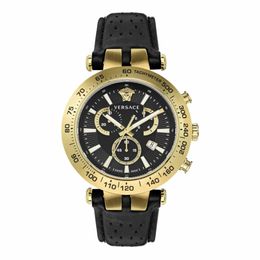 Versace Uhr Herren Gr&ouml;&szlig;e 42 gold / schwarz
