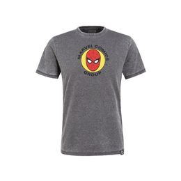 Recovered T-Shirt 'Marvel Spider-Man Circle' Herren Gr&ouml;&szlig;e M grau
