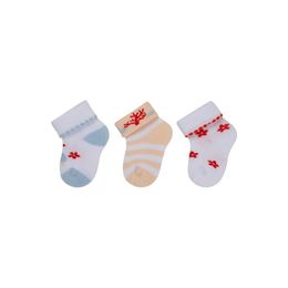 Sterntaler Socken Jungen Gr&ouml;&szlig;e one size sand / hellblau / rot / wei&szlig;