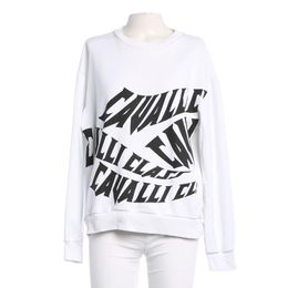 Roberto Cavalli Sweatshirt / Sweatjacke Damen Gr&ouml;&szlig;e M wei&szlig;