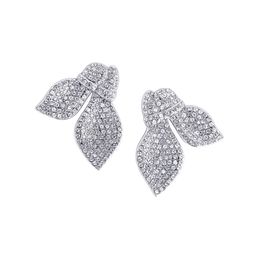 Classyandfabulous Jewelry Ohrringe 'Crystal Leaf' Damen Gr&ouml;&szlig;e One Size silber