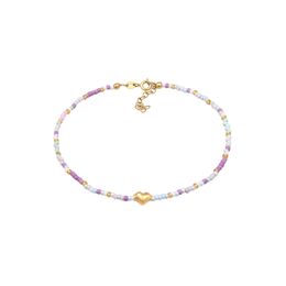 Elli Fu&szlig;schmuck Damen Gr&ouml;&szlig;e 22 gold / pastellgr&uuml;n / helllila / hellpink