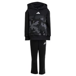 adidas Sportswear Trainingsanzug 'Seasonal Essentials' Jungen Gr&ouml;&szlig;e 104 grau / dunkelgrau / schwarz / wei&szlig;