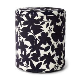 Essenza Pouf 'Imara' Herren Gr&ouml;&szlig;e &Oslash; 40 cm creme / schwarz