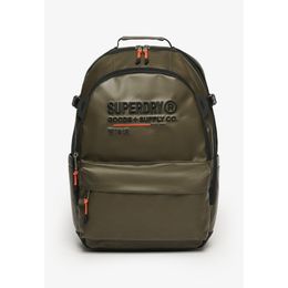 Superdry & Co Rucksack 'Tarp Utility' Herren Gr&ouml;&szlig;e one size oliv / dunkelgr&uuml;n / orange / schwarz
