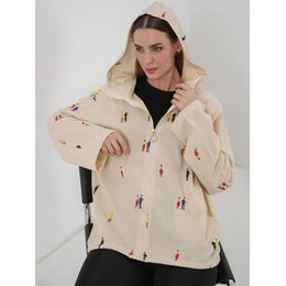 Bigdart Jacke Damen Gr&ouml;&szlig;e S/L beige / blau / gr&uuml;n / rot