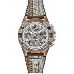 Guess Analoguhr Damen Gr&ouml;&szlig;e One Size bronze / silber