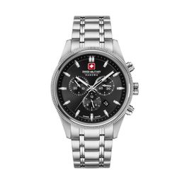 SWISS MILITARY HANOWA Uhr 'Airman First Class' Herren Gr&ouml;&szlig;e One Size schwarz / silber