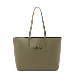 Replay Shopper Damen Gr&ouml;&szlig;e One Size oliv / schwarz