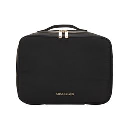 Carlo Colucci Kulturtasche ' Crazzolara ' Damen Gr&ouml;&szlig;e XS/XL gold / schwarz