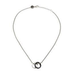 Diesel Kette 'Double Pendant' Herren Gr&ouml;&szlig;e One Size schwarz / silber