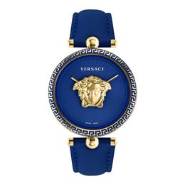 Versace Analoguhr 'Palazzo' Damen Gr&ouml;&szlig;e One Size blau / gold