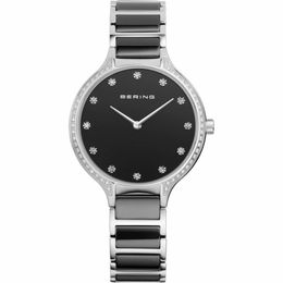 Bering Uhr Damen Gr&ouml;&szlig;e One Size schwarz / silber